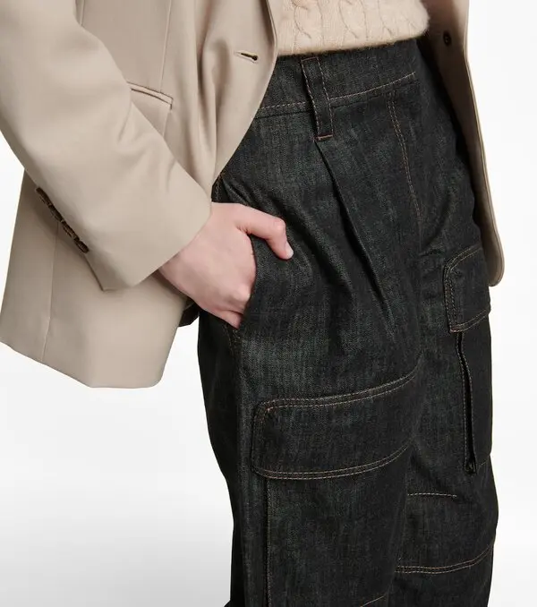 Brunello Cucinelli High-rise Cotton Cargo Pants