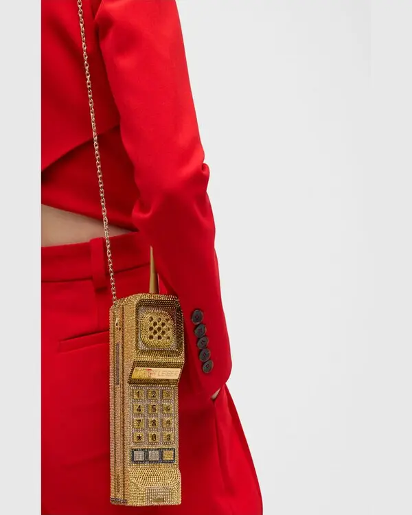 Judith Leiber Brick Phone Clutch Bag