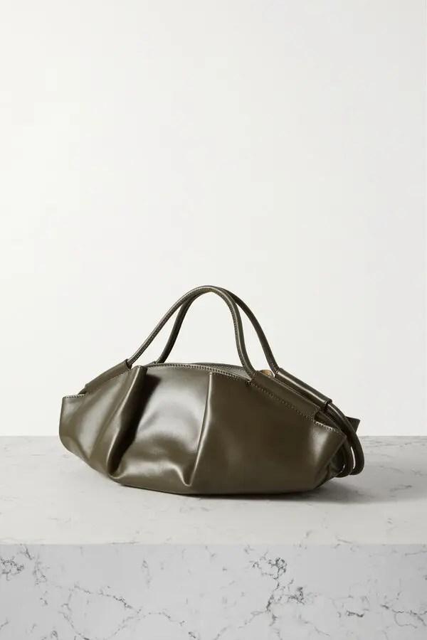 Loewe Paseo Leather Shoulder Bag - Green | Editorialist