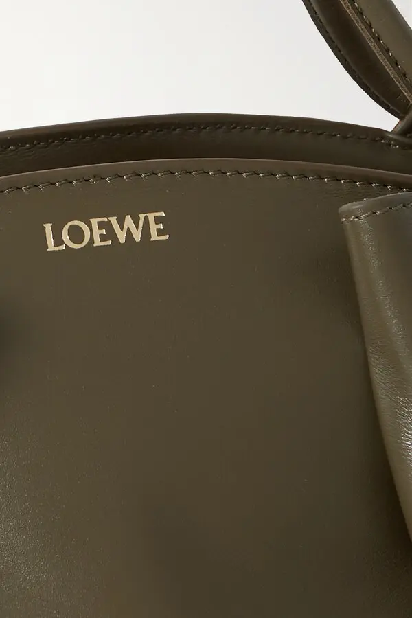 Loewe Paseo Leather Shoulder Bag - Green | Editorialist