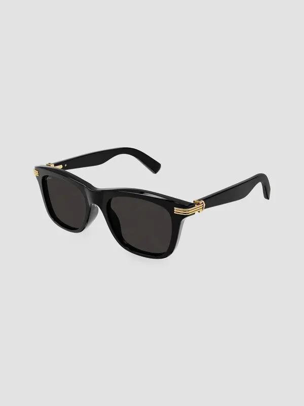 Cartier Première De 53mm Square Acetate Sunglasses - Black