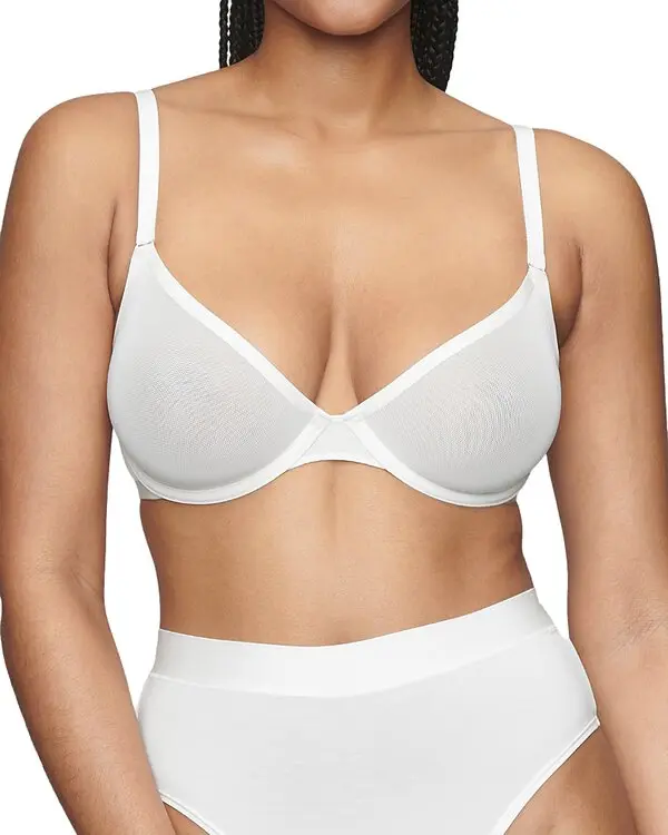 CUUP The Plunge Mesh Bra - Salt