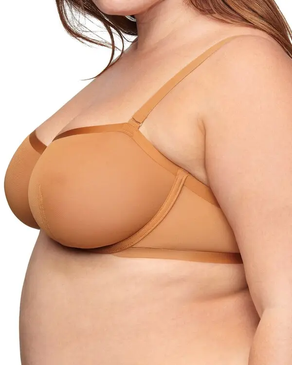 CUUP The Balconette Mesh Bra - Caramel