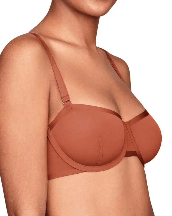 CUUP The Balconette Mesh Bra - Clay