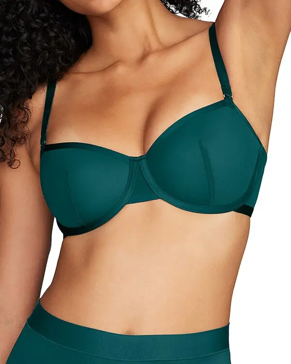 CUUP The Balconette Mesh Bra - Mediterranean