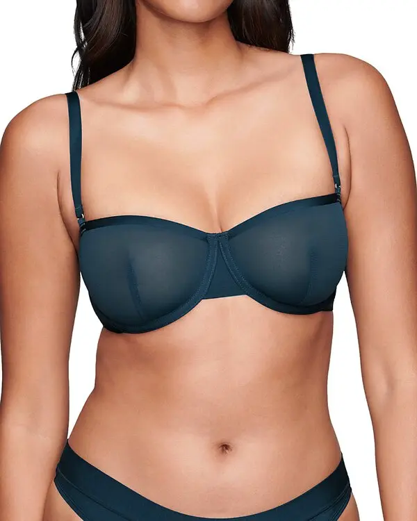 CUUP The Balconette Mesh Bra - Ocean