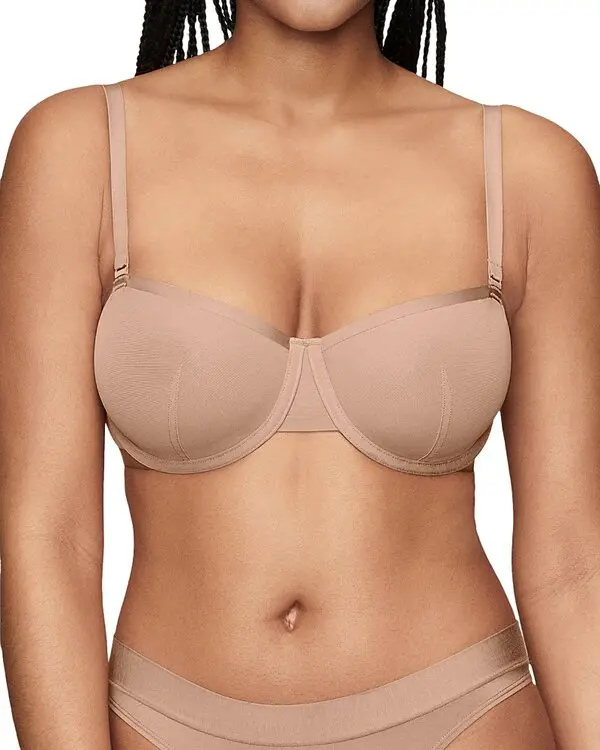 CUUP The Balconette Mesh Bra - Taupe