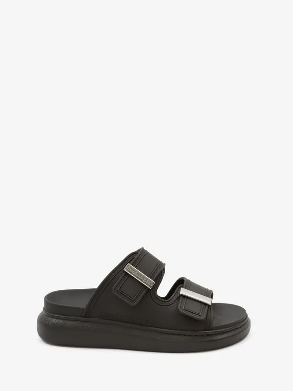 Alexander McQueen Oversized Hybrid Slide - Black/silver
