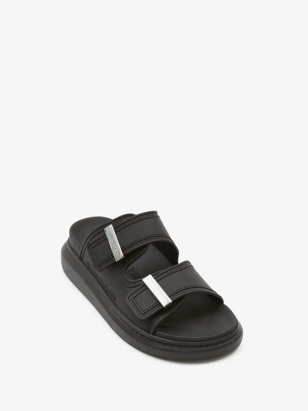 Alexander McQueen Oversized Hybrid Slide - Black/silver