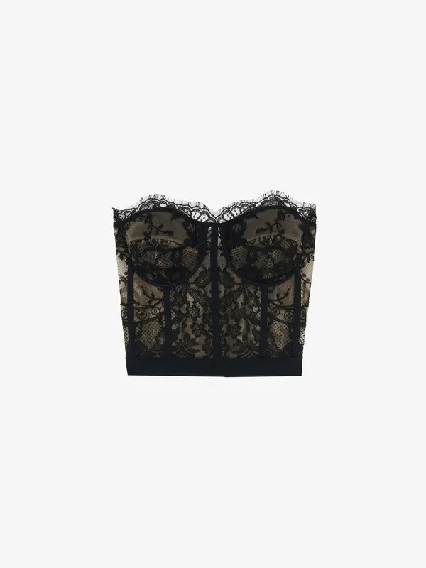Alexander McQueen Lace Corset - Black