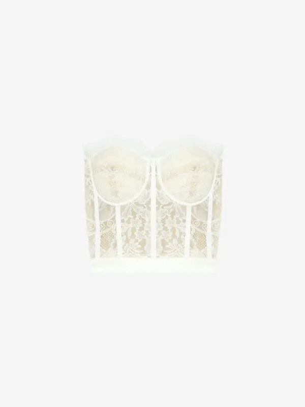 Alexander McQueen Lace Corset - White