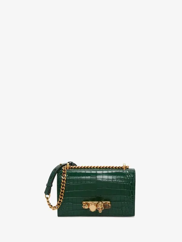 Alexander McQueen Jewelled Satchel - Emerald