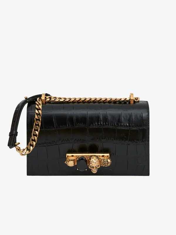 Alexander McQueen Jewelled Satchel - Black