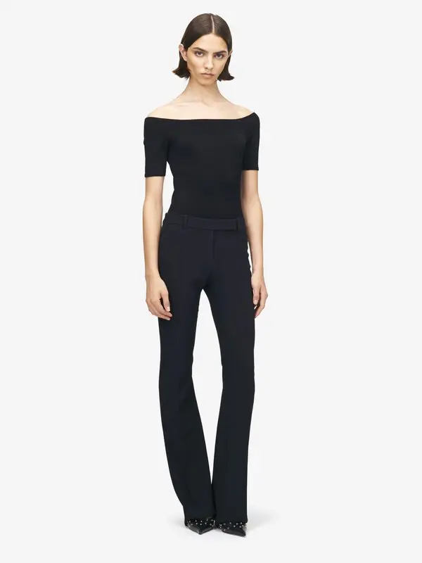 Alexander McQueen Narrow Bootcut Trousers - Black