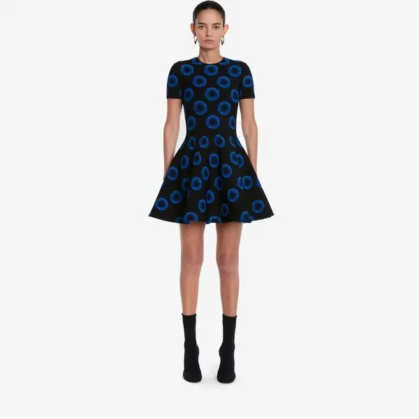 alexander mcqueen jacquard knit mini dress Alexander McQueen Jacquard Knit Mini Dress, $1,347 | NET-A-PORTER.COM