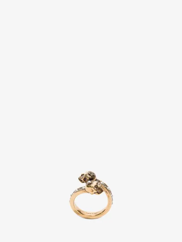 Alexander McQueen Wrap-around Skull Ring - Gold