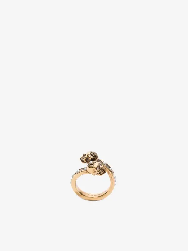 Alexander McQueen Wrap-around Skull Ring - Gold