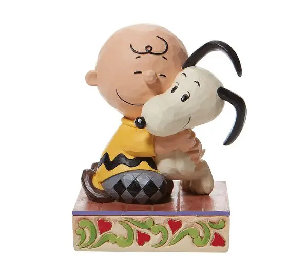 JIM SHORE Enesco Peanuts Charlie Brown Snoo Py Hugging - One-color