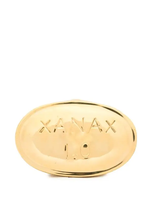 Jonathan Adler Xanax Brass Pill Box - Gold