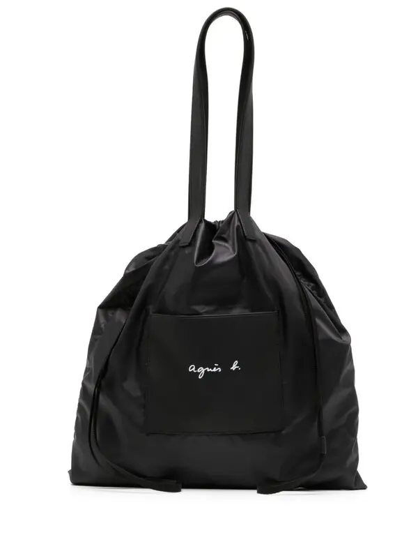 AGNES B. Drawstring Shoulder Bag