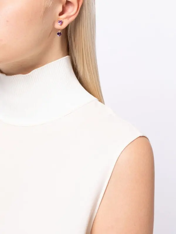 Yvonne Léon 9kt Yellow Multi Coeurs Drop Earrings