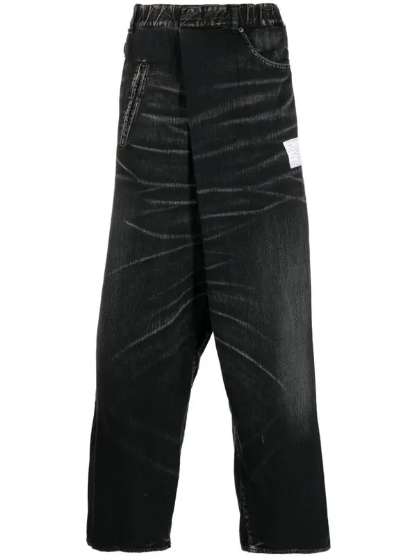 Mihara Yasuhiro Off-centre Wide-leg Jeans