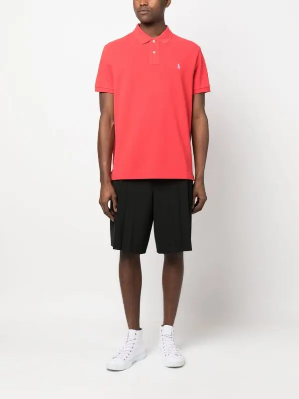 Polo Ralph Lauren Logo-embroidered Short-sleeved Polo Shirt - Red