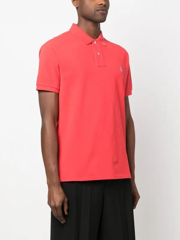 Polo Ralph Lauren Logo-embroidered Short-sleeved Polo Shirt - Red