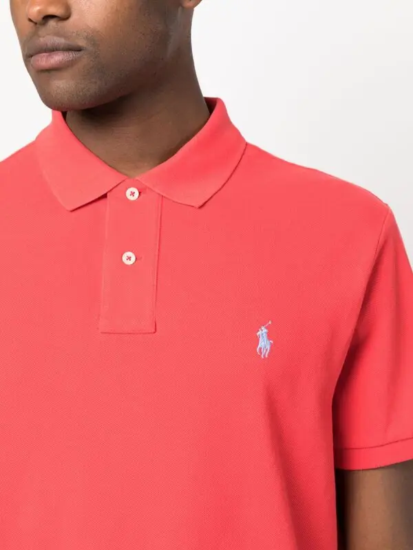 Polo Ralph Lauren Logo-embroidered Short-sleeved Polo Shirt - Red