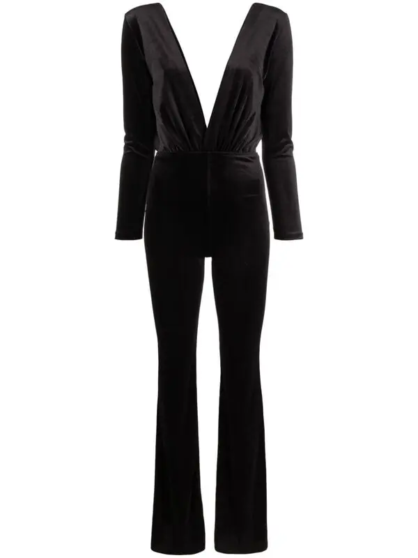 Alchemy Fashions X Lia Aram Velvet Jumpsuit - Black