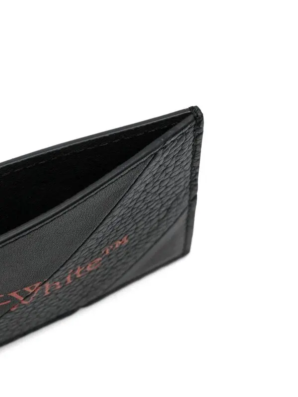Off-White Logo-print Leather Cardholder - Black