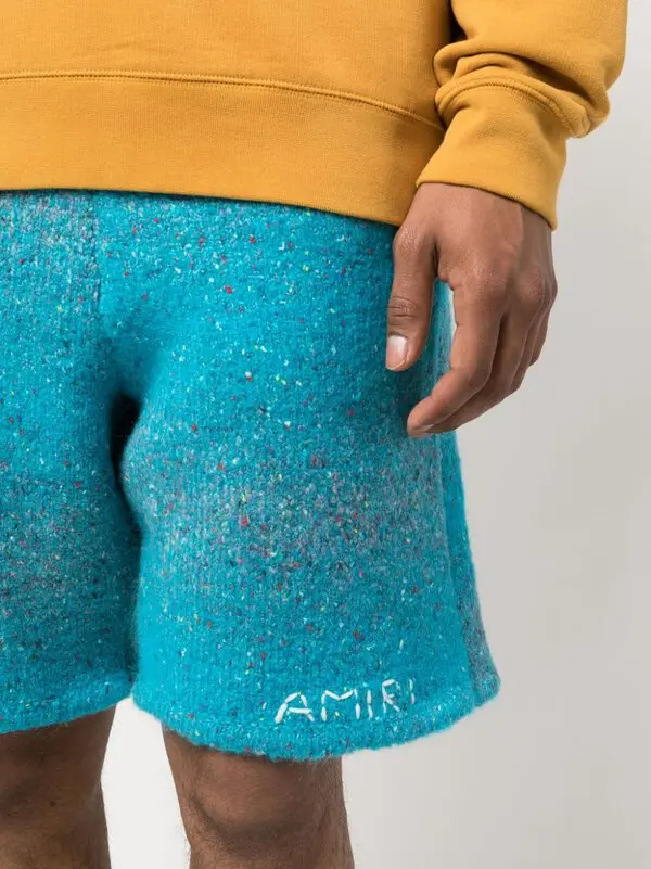 Amiri Embroidered Logo Knitted Shorts