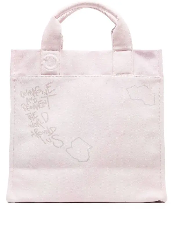 OBJECTS IV LIFE Logo-print Cotton Tote Bag - Pink