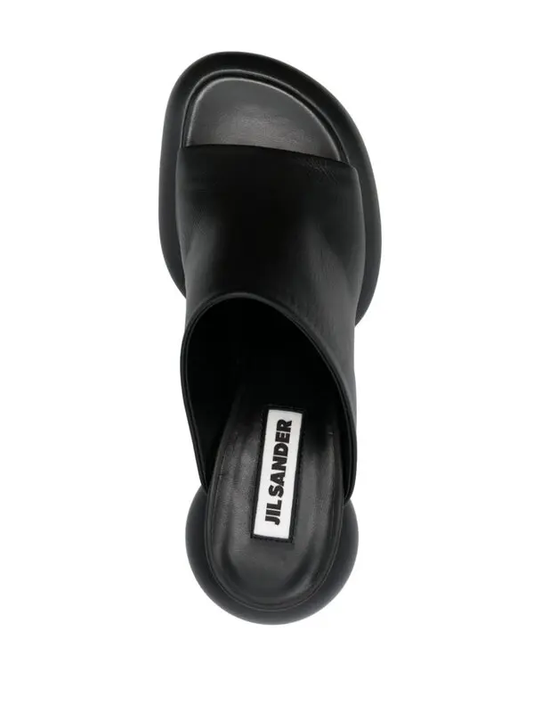 JIL SANDER Block-heel Chunky Leather Sandals
