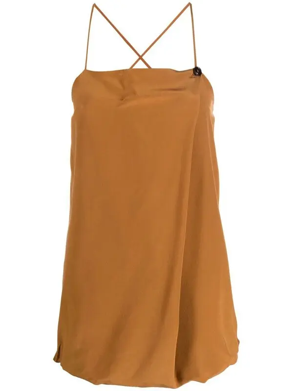 ALYSI Square-neck Silk Top