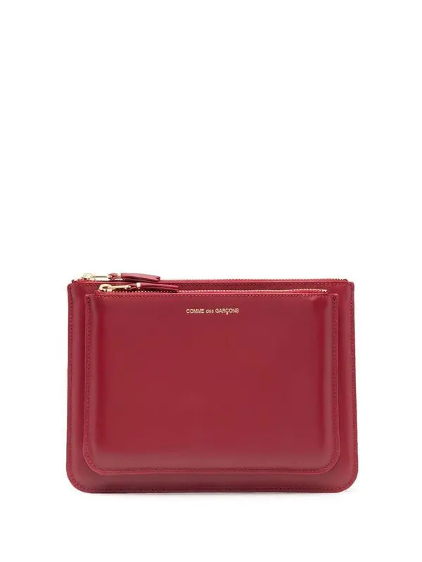 Comme Des Garçons Logo-detail Leather Wallet - Red