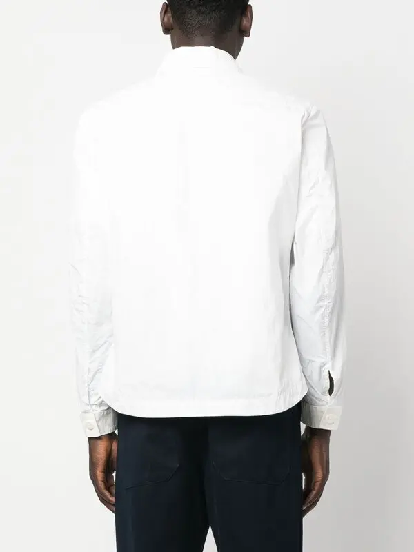 TEN C Pocket Zip-up Shirt Jacket - White