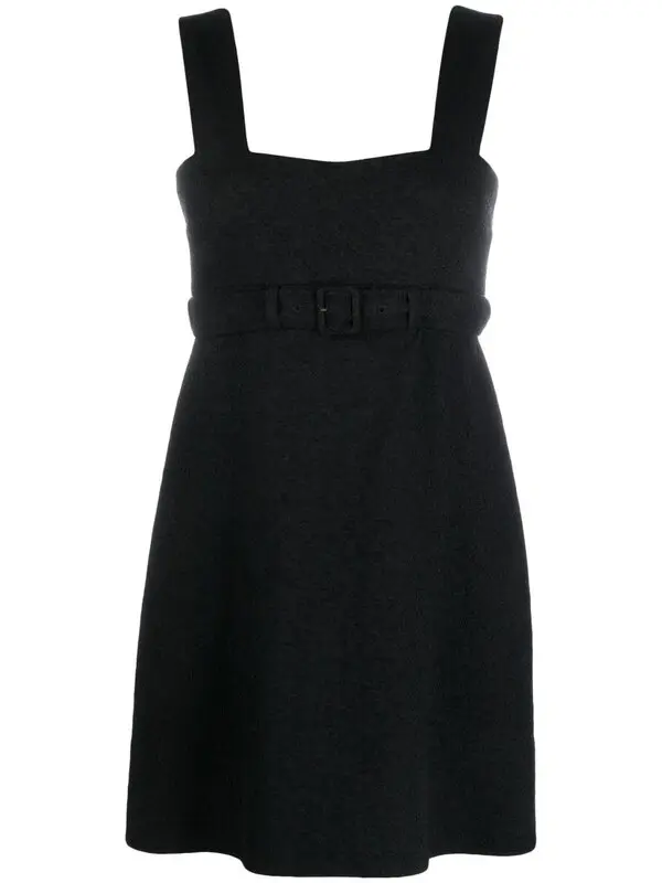 PATOU Corsage Belted Mini Dress - Black