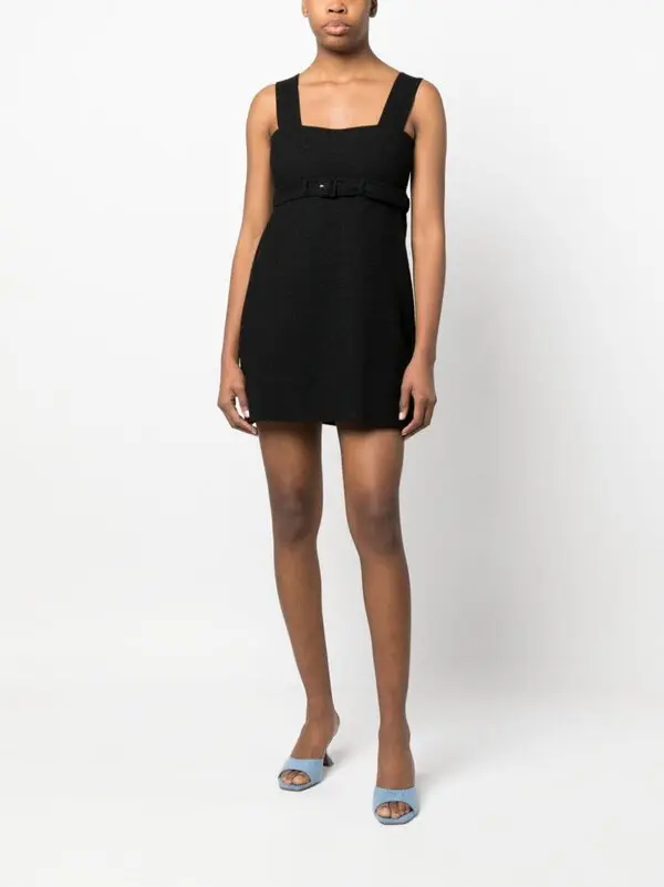 PATOU Corsage Belted Mini Dress - Black