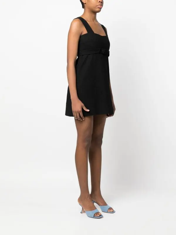PATOU Corsage Belted Mini Dress - Black
