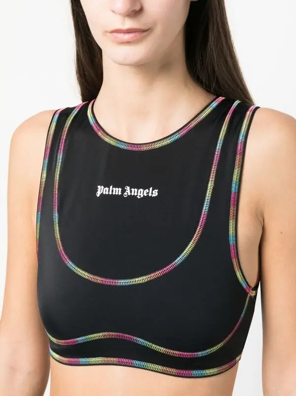Palm Angels Rainbow Miami Sports Bra