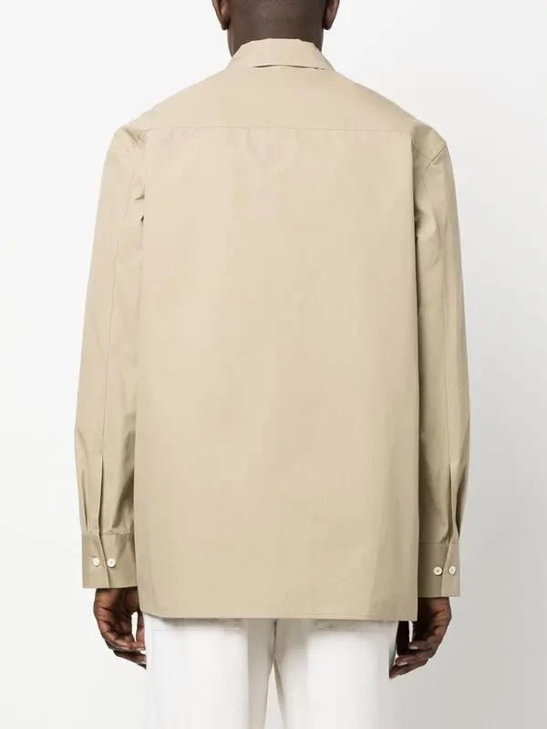 JIL SANDER Long-sleeve Cotton Shirt - Neutrals