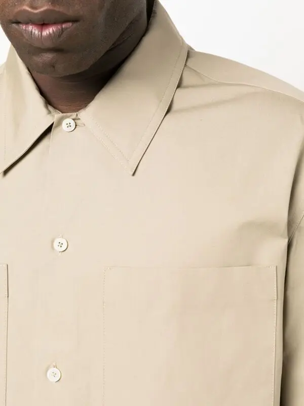 JIL SANDER Long-sleeve Cotton Shirt - Neutrals