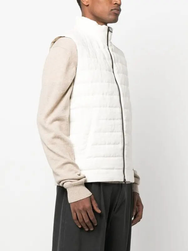 Herno Padded Feather Down Gilet - White