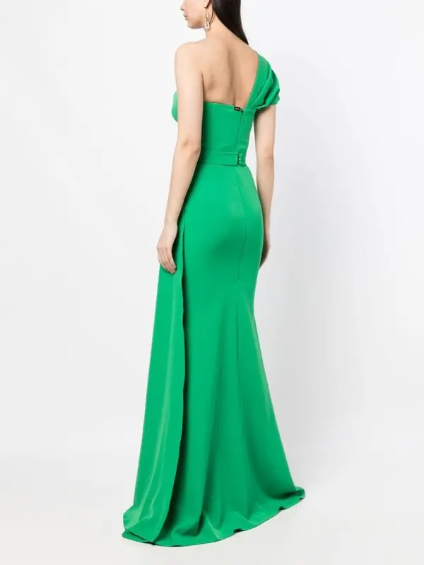 RHEA COSTA One-shoulder Gown