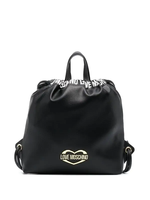 Moschino Logo-print Heart-motif Tote Bag - Black