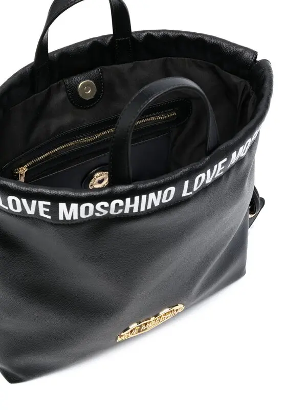 Moschino Logo-print Heart-motif Tote Bag