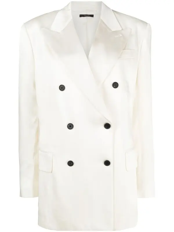 TOM FORD Fluid Double-breasted Blazer - Neutrals