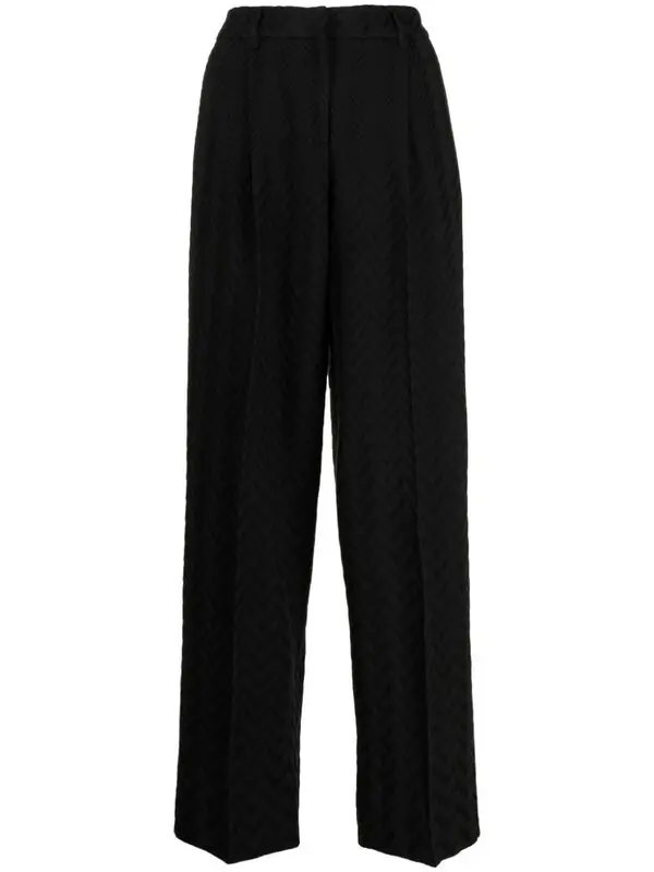 Missoni Zigzag Tailored Trousers - Black
