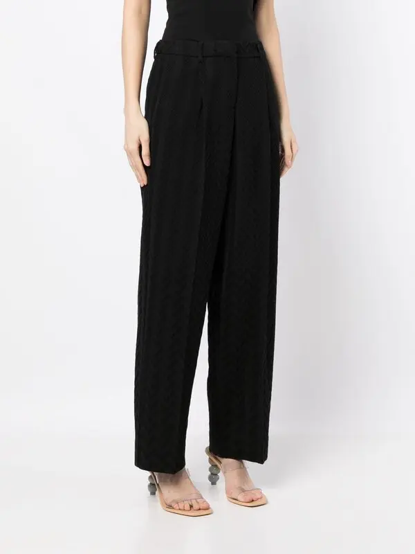 Missoni Zigzag Tailored Trousers - Black